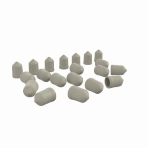 closetmaid wire shelf end caps, 20-pack, for ventilated wire shelving with nickel finish, small size for 4 gauge wire