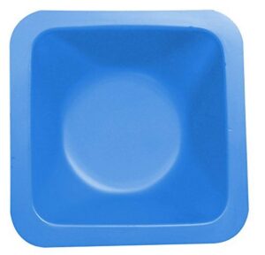 heathrow scientific hs120223 weigh boat, anti-static, square, medium, blue (pack of 500)