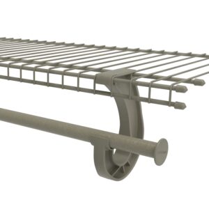 ClosetMaid SuperSlide Hanging Closet Rod Bar, 6 Ft., for Closet Organizer Systems, Nickel Finish