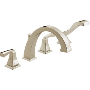 delta faucet t4751-pn dryden roman tub with hand shower trim, polished nickel, 7.81 x 13.94 x 9.06 inches