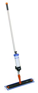 diversey pace 60 high impact cleaning tool, 24" wide microfiber head, 60" silver/black/red aluminum/plastic handle