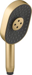 kohler 26284-g-2mb statement oblong multifunction hand shower, maximum spray performance& 3 spray experiences, vibrant brushed moderne brass, 1.75 gpm