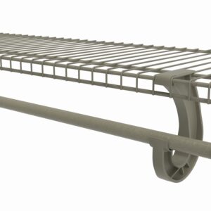 ClosetMaid SuperSlide Hanging Closet Rod Bar, 6 Ft., for Closet Organizer Systems, Nickel Finish