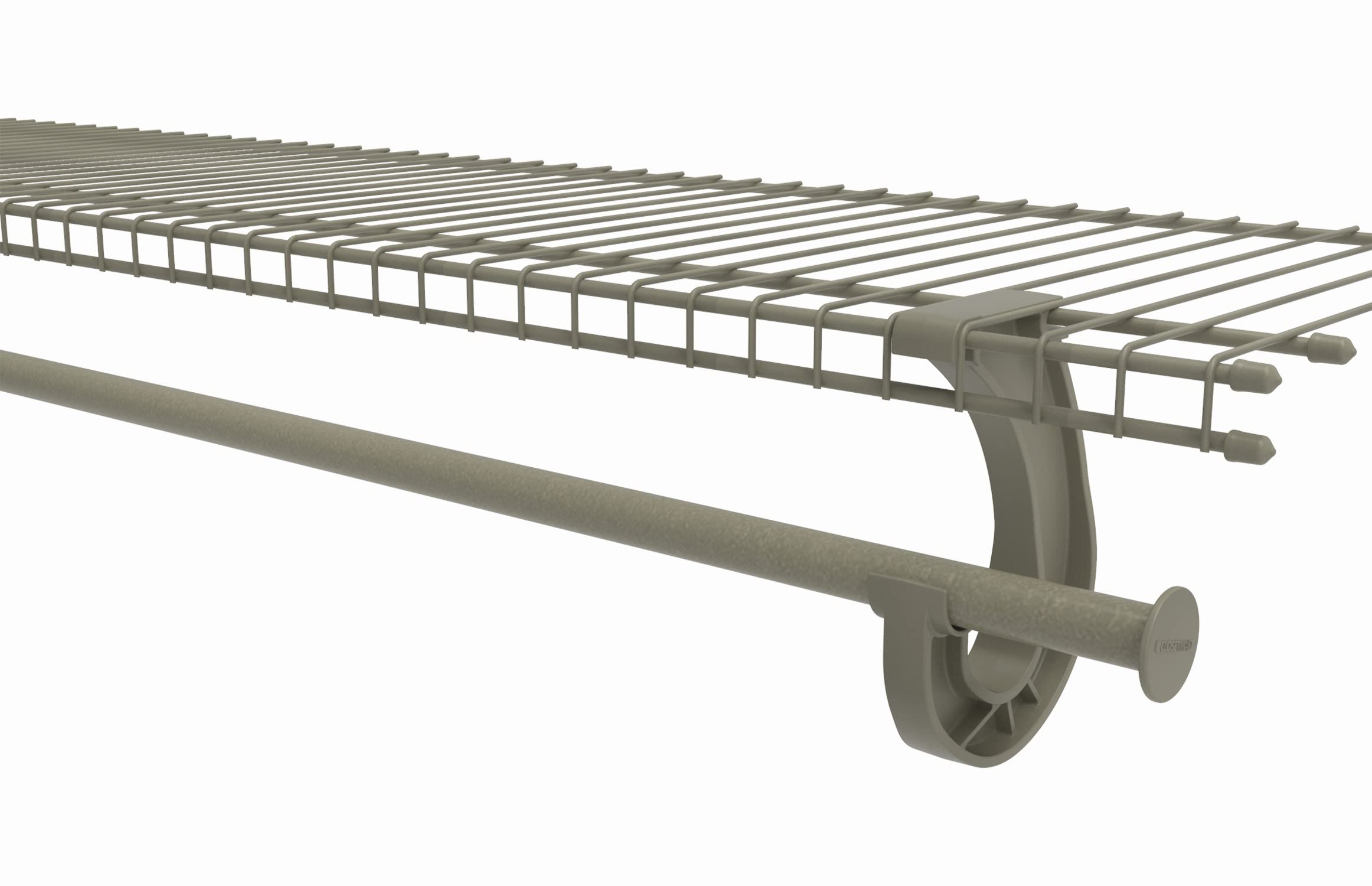 ClosetMaid SuperSlide Hanging Closet Rod Bar, 6 Ft., for Closet Organizer Systems, Nickel Finish