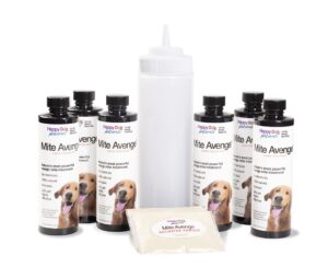 mite avenge demodectic mange mite treatment for dogs - all-natural, non-toxic (6 treatments)