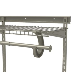 closetmaid superslide adjustable hanging closet rod from 4 to 6 ft. for closet organizer systems, nickel finish