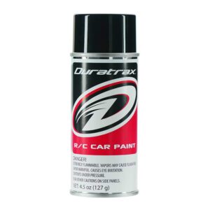 duratrax polycarbonate radio control vehicle body spray paint, 4.5 ounces, basic black