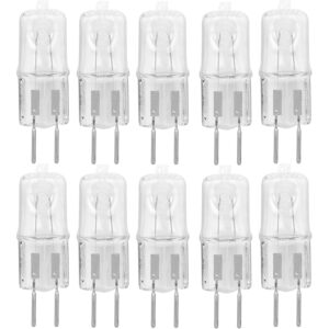 120v g5.3 light bulb 10 pack halogen replacement electric oil warmer bulb clear lens dimmable jcd 50 watt 120 volt replacement candle warmer oven microwave oil aromatherapy lamp incense lighting 2 pin