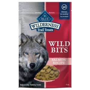 blue buffalo wilderness wild bits soft & chewy training treats for dogs, grain-free, salmon recipe, 4-oz. bag