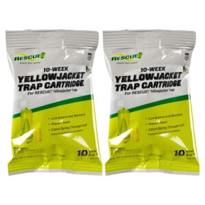 rescue! yellowjacket attractant cartridge (10 week supply) – for rescue! reusable yellowjacket traps - (2 pack)