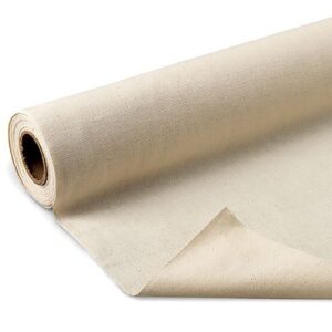 la linen cotton duck canvas cloth, 10oz. natural color, 60" wide, sold by the yard.