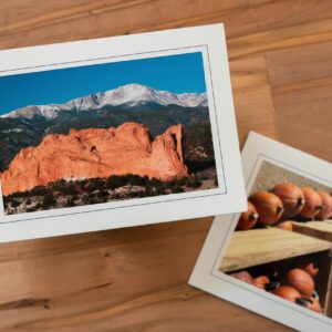 Photographer's Edge, Photo Insert Card, 10 Blank Cards and Envelopes, Birthday Cards For All Ages, for 4x6 Photos - Natural with Happy Birthday Border