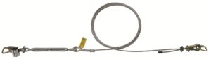 3m capital safety 7403060 securaspan horizontal system, 60-feet galvanized cable lifeline, tensioner, termination and mounting hardware, zorbit energy absorber