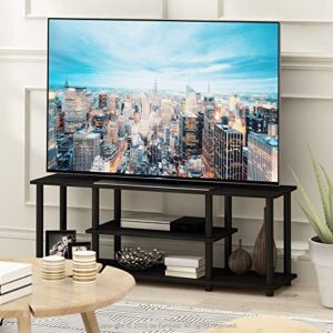 Furinno Turn-N-Tube No Tools 3D 3-Tier Entertainment TV Stand up to 50 inch TV, Round Tubes, Walnut