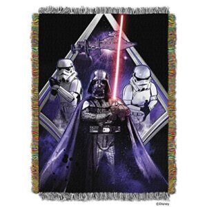 northwest star wars woven tapestry throw blanket, 48" x 60", midnight vader