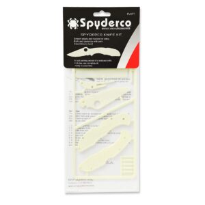 spyderco delica 4 plastic knife kit - glow-in-the-dark and easy customization - plkit1