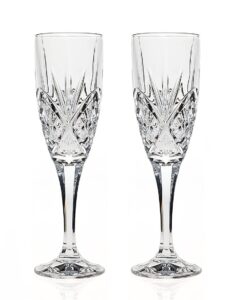 godinger champagne flute glasses, champagne glass, stem glass, cocktail glass, holiday glass, set of 2