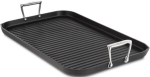 all-clad 3013 hard anodized aluminum nonstick 13 by 20-inch double burner grande grille pan