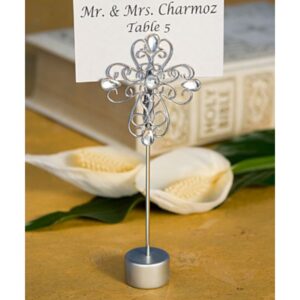 decorative cross design place card holder favors