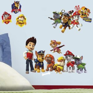 roommates rmk2640scs paw patrol peel and stick wall decals 10 inch x 18 inch