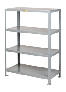 little giant 4sh-2448-72 heavy-duty welded shelving, 24" x 48", gray