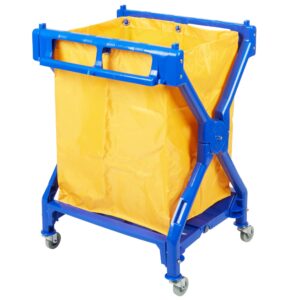 commercial laundry cart with wheels | 350 lbs load | foldable.