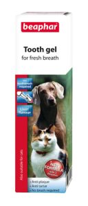 beaphar tooth gel of dogs & cats, liver flavour anti-plaque