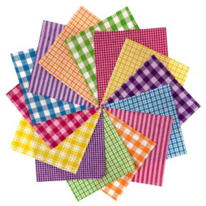 40 bright charm pack, 5 inch precut cotton homespun fabric squares by jcs