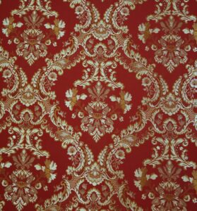 damask upholstery and drapery, jacquard fabric sold by the yard (burgandy)