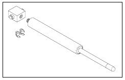 gas spring with anchor (unit mount) for pelton & crane pcs602