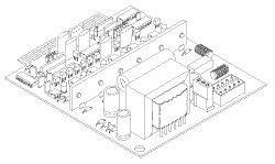 pcb assembly for pelton & crane pcb729