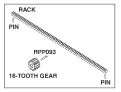 gear and rack for pelton & crane pck738