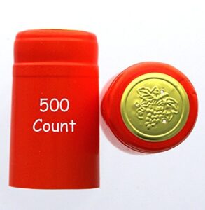 orange pvc shrink capsules-500 count