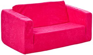 fun furnishings 55204 furnishings toddler flip sofa, hot pink