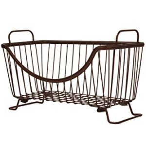 Spectrum Diversified Ashley Stackable Storage Basket, Large, Bronze (20324)