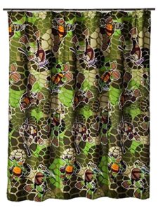 nickelodeon teenage mutant ninja turtles micro fiber shower curtain, camo