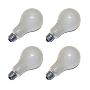 eiko eca 120v/250w inside frosted a-23 e26 base photoflood bulb (four pack)