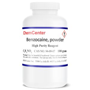 chemcenter benzocaine, high purity, ultra fine powder, 100 grams