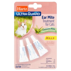 hartz ear mite treatment for cats-3 pack package may vary