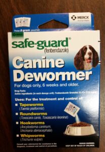 8in1 safeguard wormwer for medium dogs 2gram