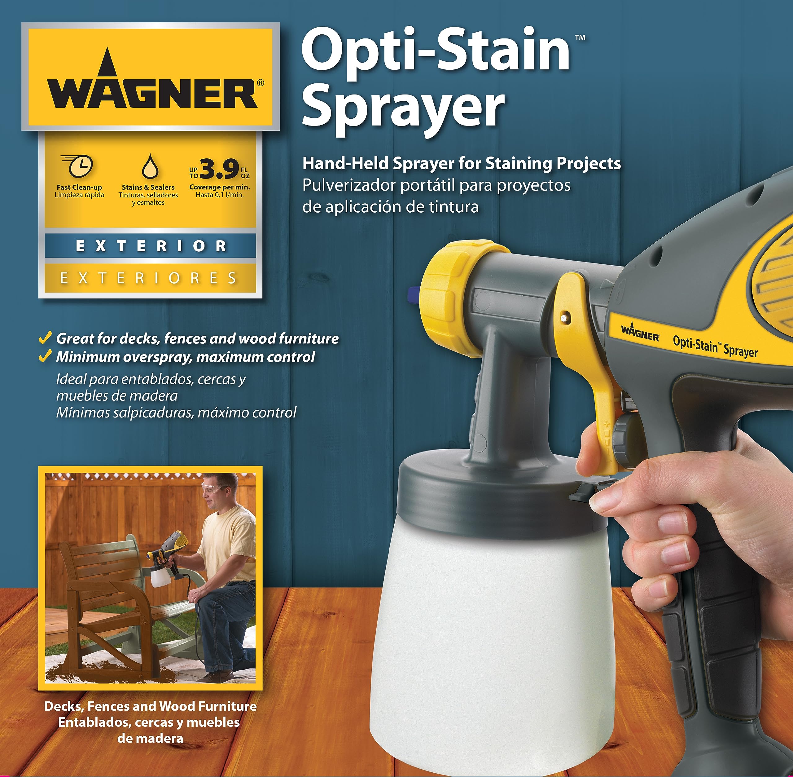 Wagner Spraytech 529015 Opti-Stain HVLP Sprayer, Yellow