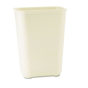 rubbermaid commercial 254400bg fire-resistant wastebasket rectangular fiberglass 10gal beige