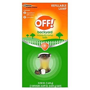 off! backyard mosquito repellent lamp refills, contains two candle diffuser refills, (pack of 2)