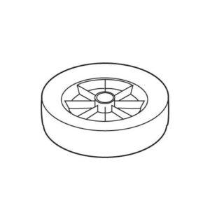 rubbermaid commercial products rcp 1025-l6 12" soft rubber wheel 1/ea rcp 1025-l6