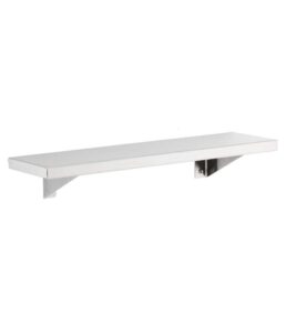 bobrick 295x16 stainless steel shelf, satin finish, 16" length, 5" width