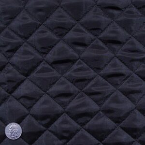 polyester quilted padded lining fabric black