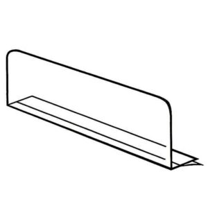 shelf dividers slim-line 12" x 3" clear pack of 20