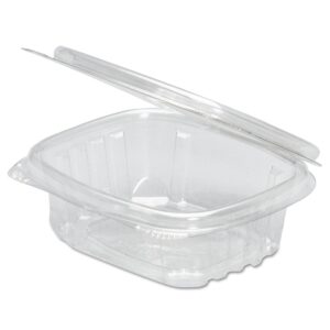 genpak ad32 clear hinged deli container 32oz 7 1/4 x 6 2/5 x 2 5/8 100/bag 2 bags/carton