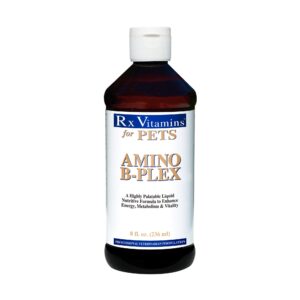 rx vitamins for pets amino b-plex for dogs & cats - healthy nutrients enhance energy metabolism & vitality - bacon flavor 8 fl. oz.