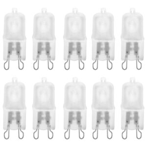 10 pack frosted lense dimmable q50/g9/fr/120v g9 jcd 50 watt 120 volt t4 jd type halogen speciality lighting light bulb appliance oven range hood g9 jcd down lamp chandelier sconce fixture